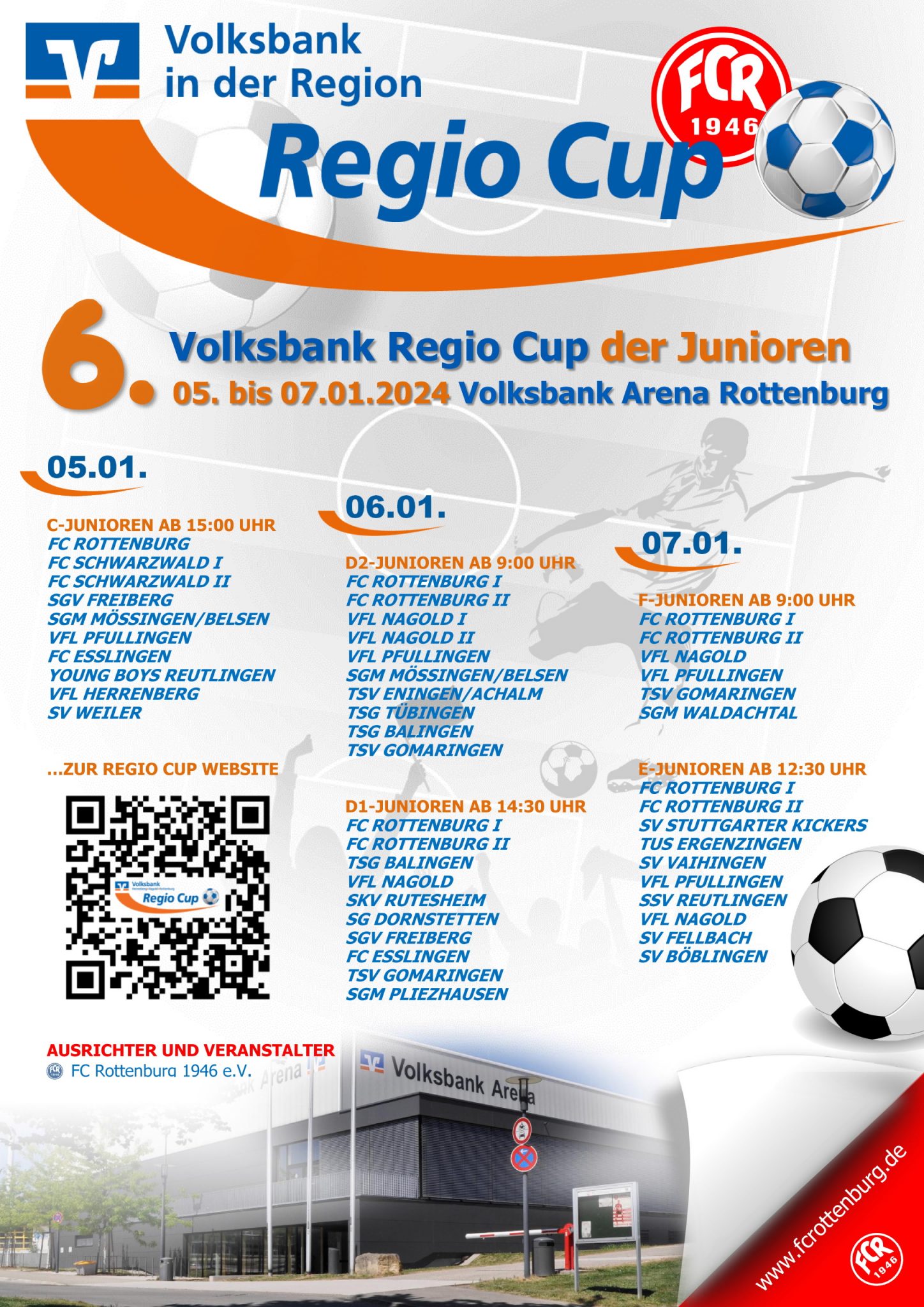 6. Volksbank Regio Cup 2024: Hier alle (LIVE)-Spielpläne und ...